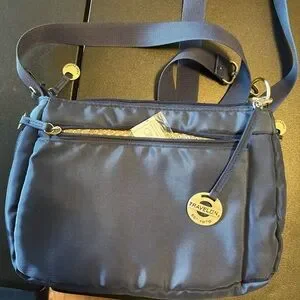 Travelon | Bags | Travelon Est 978 Crossbody Purse Handbag Navy Blue W ...